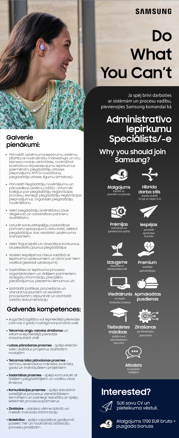 Vakance - Administratīvo Iepirkumu Speciālists/-e, Samsung Electronics ...